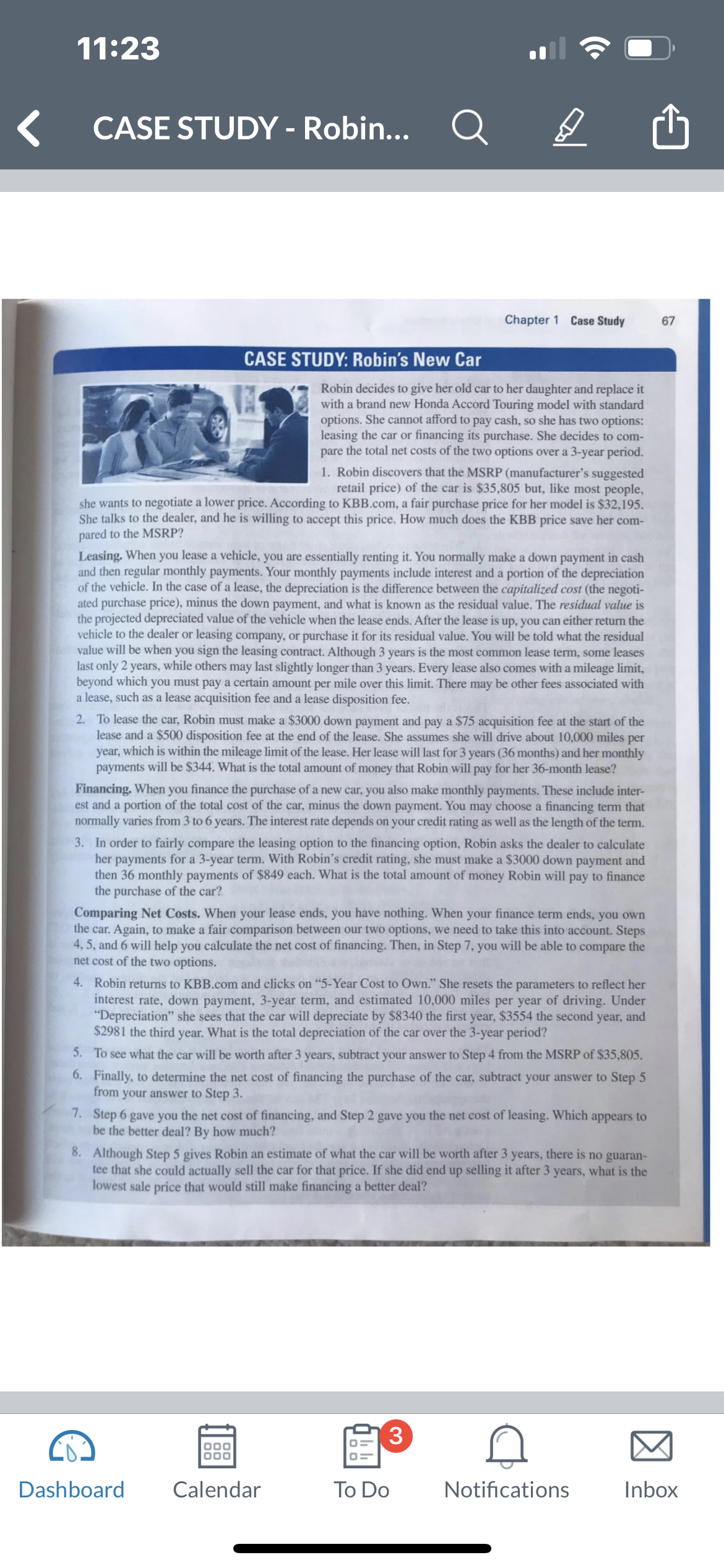 CASE STUDY: Robin's New Car Robin decides to give her | Chegg.com