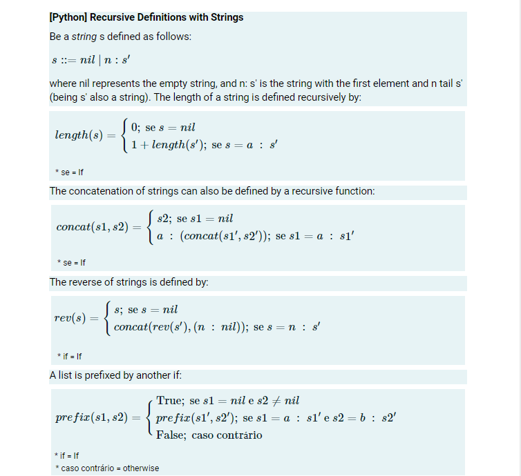 Solved [Python] Recursive Definitions with Strings Be a | Chegg.com