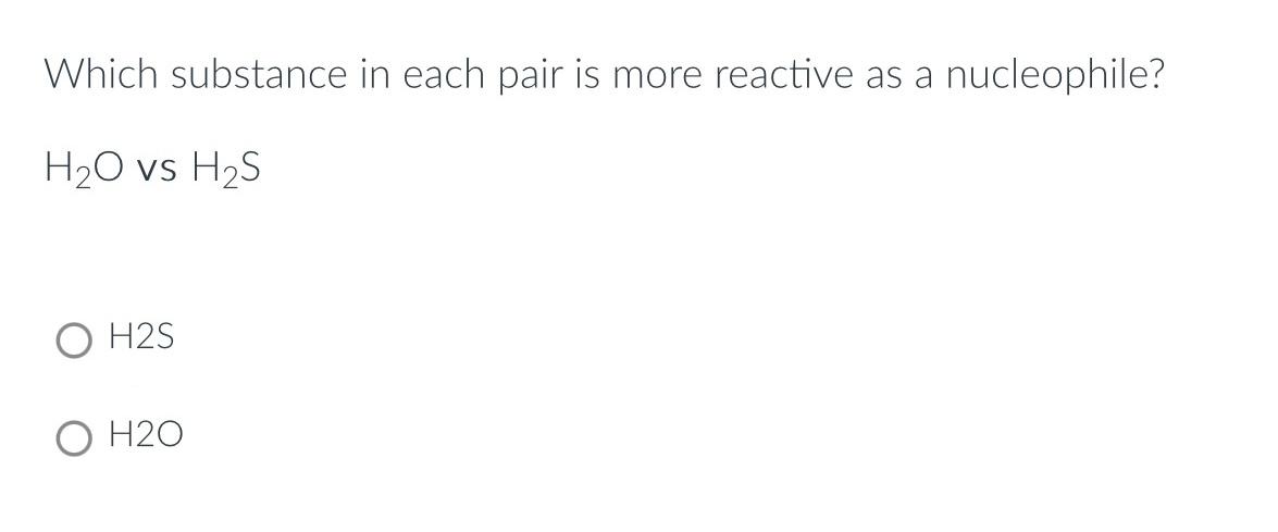 Solved Which substance in each pair is more reactive as a | Chegg.com