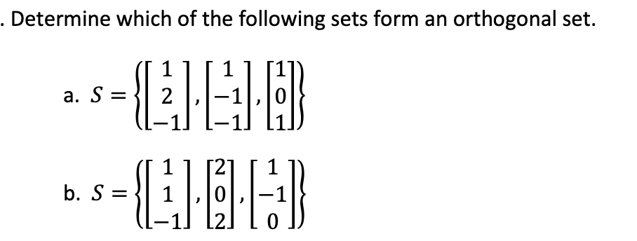 Solved Determine which of the following sets form an | Chegg.com