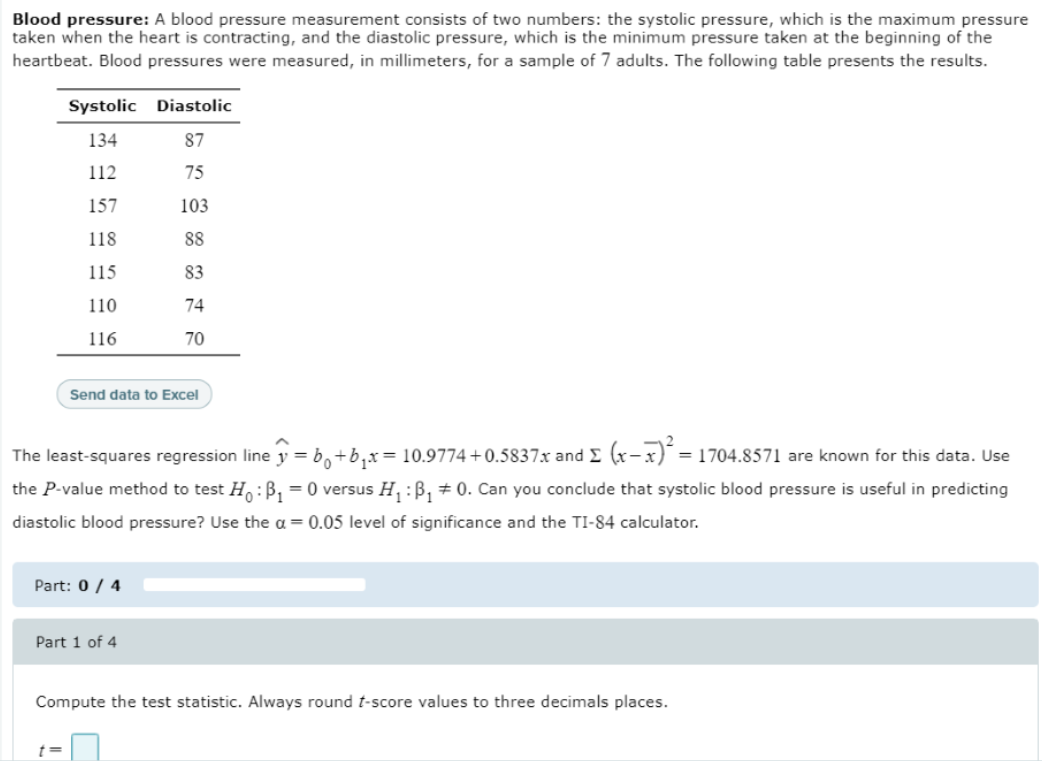 Solved Blood pressure: A blood pressure measurement consists | Chegg.com