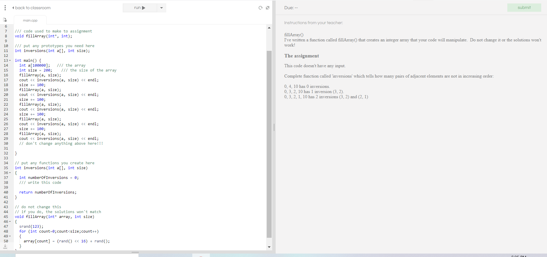 Solved C Fillarray Ive Written A Function Called