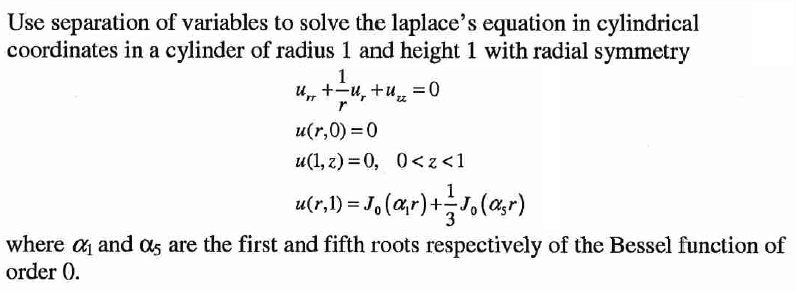 Solved 1 Use separation of variables to solve the laplace's | Chegg.com