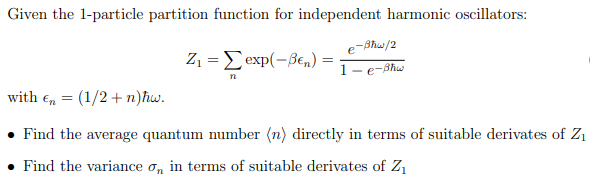 Solved Given the l-particle partition function for | Chegg.com