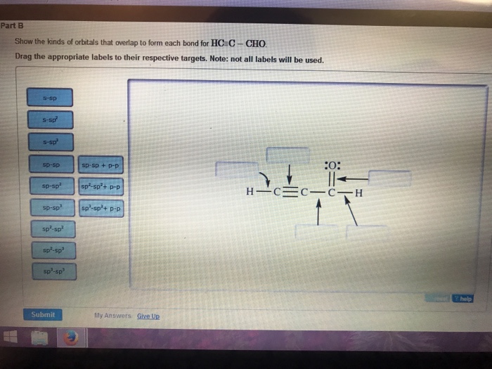 Solved Show The Kinds Of Orbitals That Overlap To Form Each