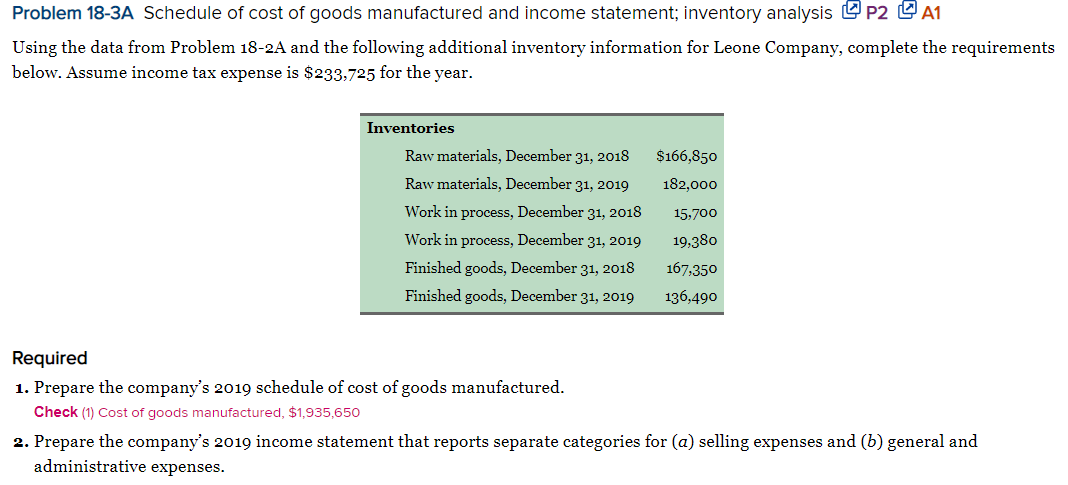 Solved Problem 18-2A Classifying costs c2 c3 The following | Chegg.com