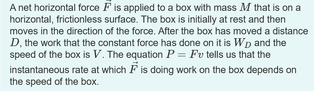 Solved A net horizontal force F is applied to a box with | Chegg.com