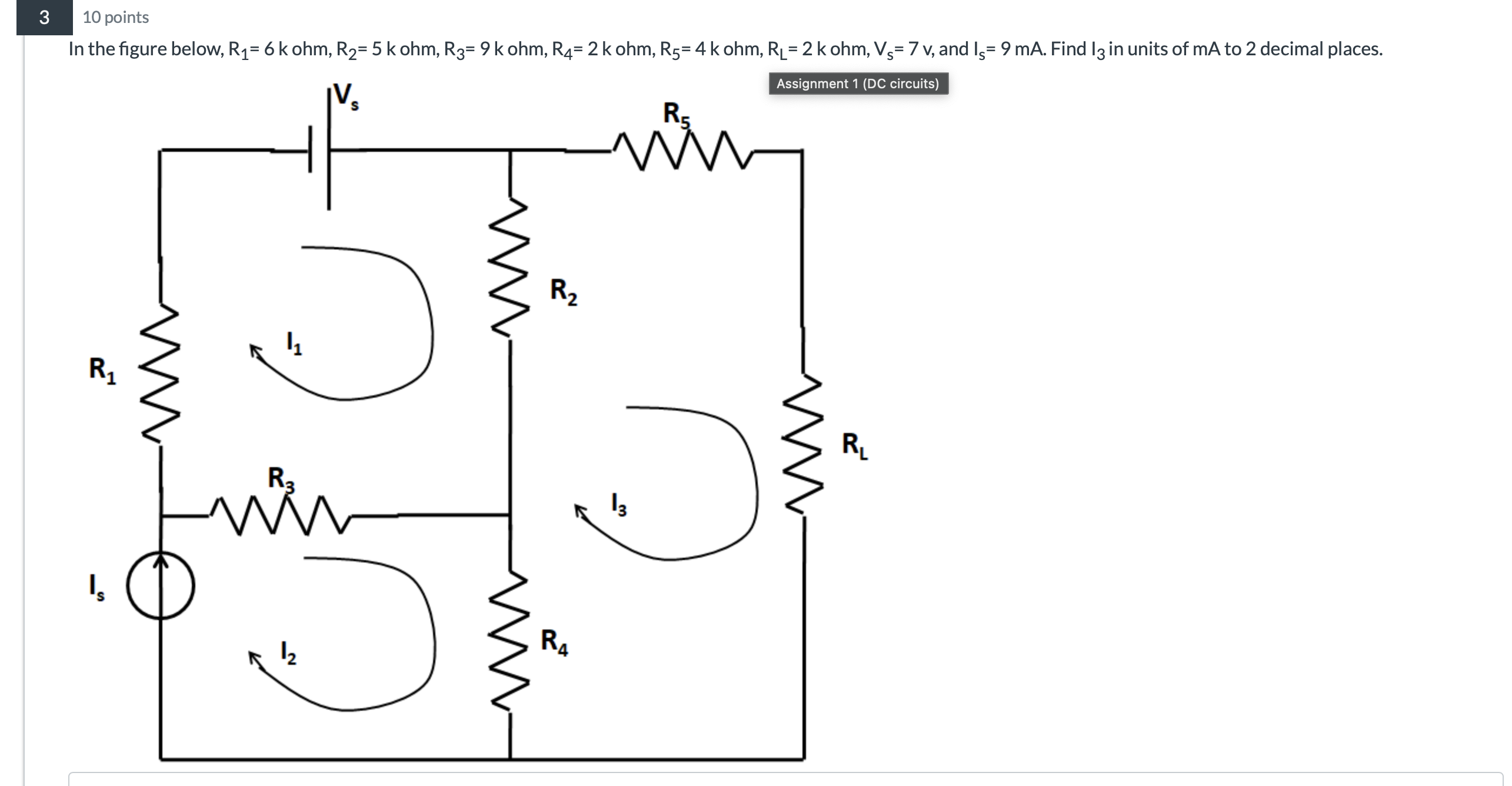 Solved In the figure below, R1=6k ﻿ohm, R2=5kohm,R3=9k ﻿ohm, | Chegg.com