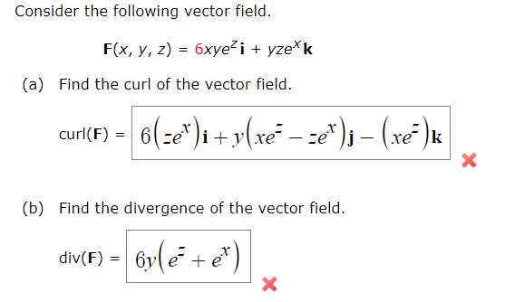 Solved Consider the following vector field. F(x, y, z) = | Chegg.com