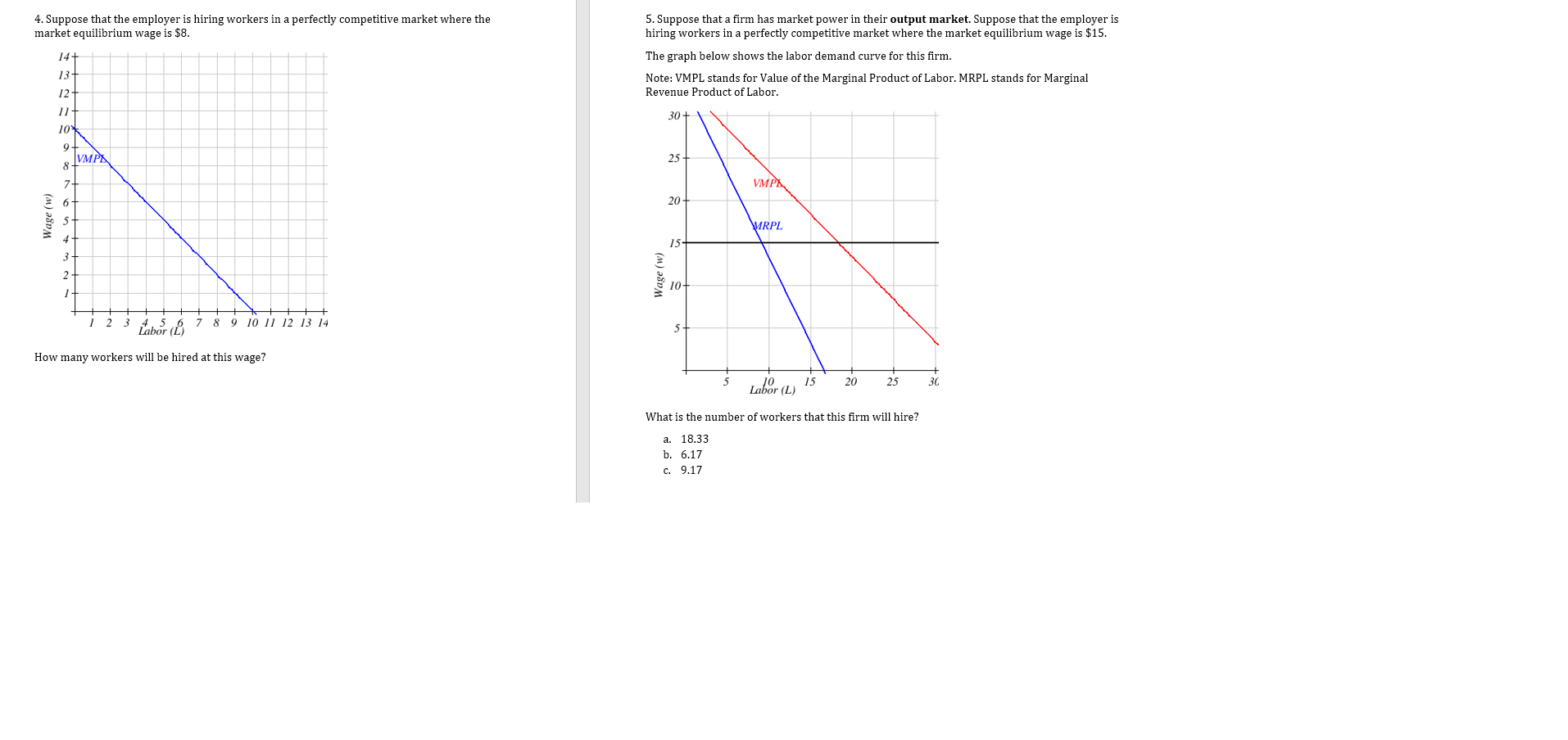Solved 4. Suppose that the employer is hiring workers in a | Chegg.com