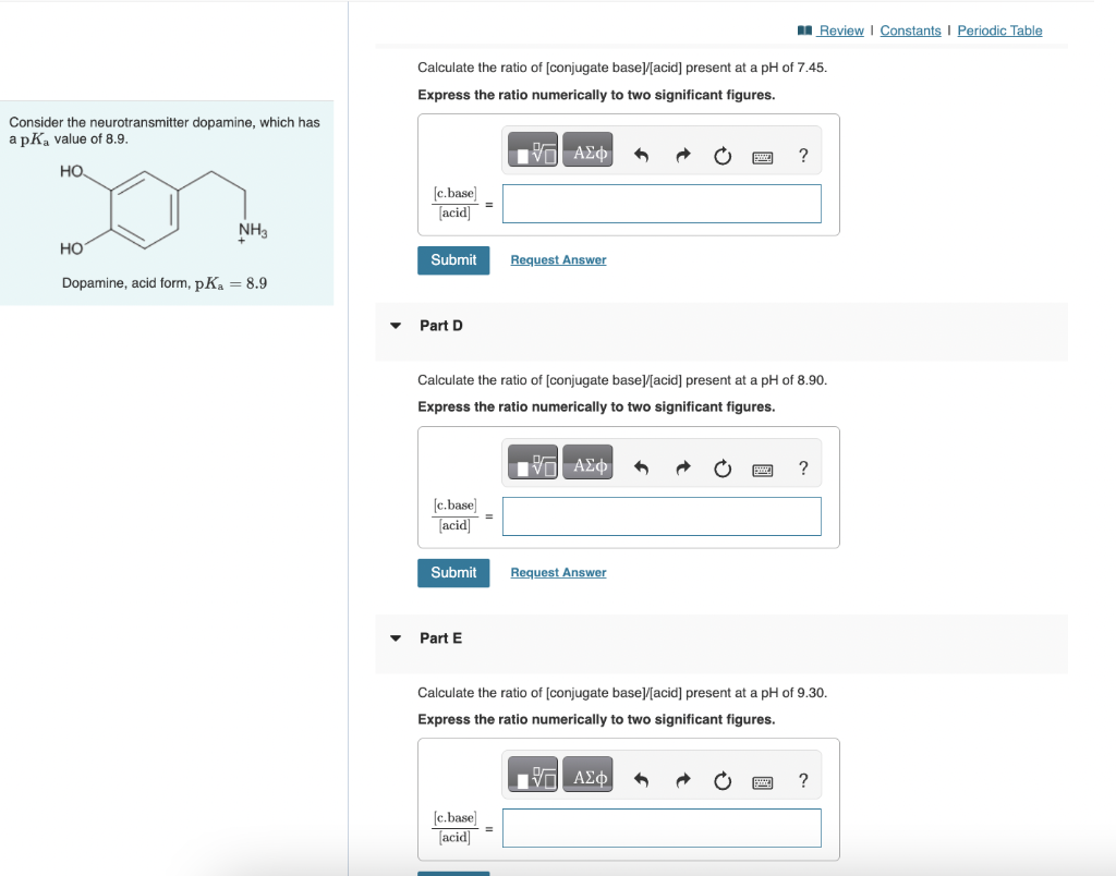 Solved Calculate the ratio of [conjugate base][[acid] | Chegg.com