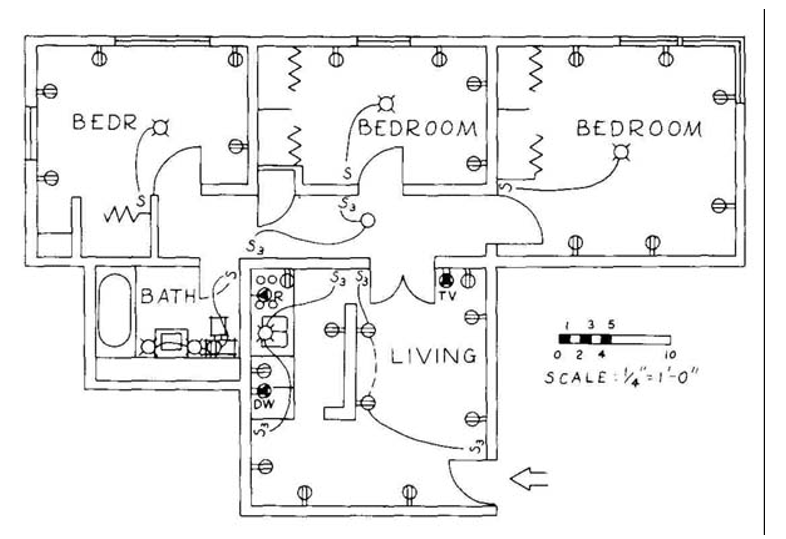 1. Use the electrical plan below, to develop a | Chegg.com