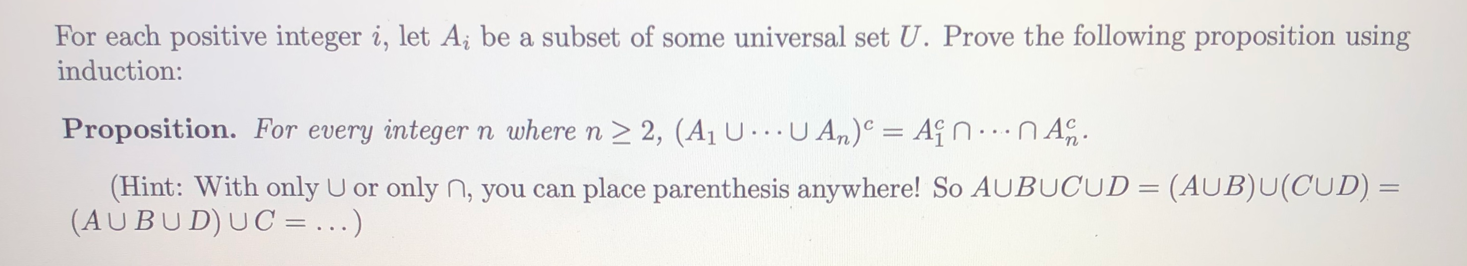 Solved For each positive integer i, let A; be a subset of | Chegg.com