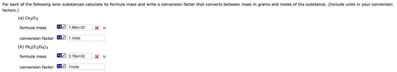 Solved For each of the following ionic substances calculate | Chegg.com