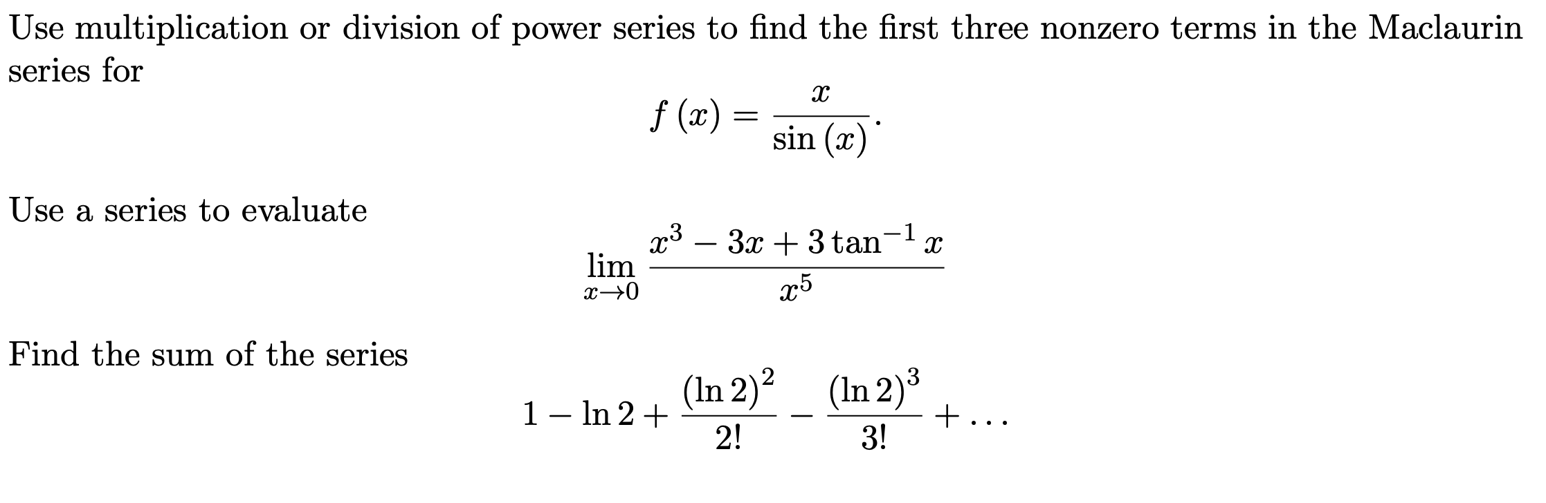 Solved Use multiplication or division of power series to | Chegg.com