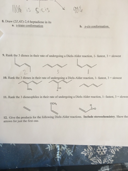 Solved Draw (22, 4Z)-2, 4-heptadiene in its s-trans | Chegg.com