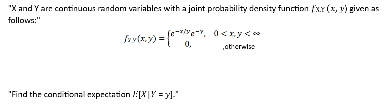 Solved " X and Y are continuous random variables with a | Chegg.com