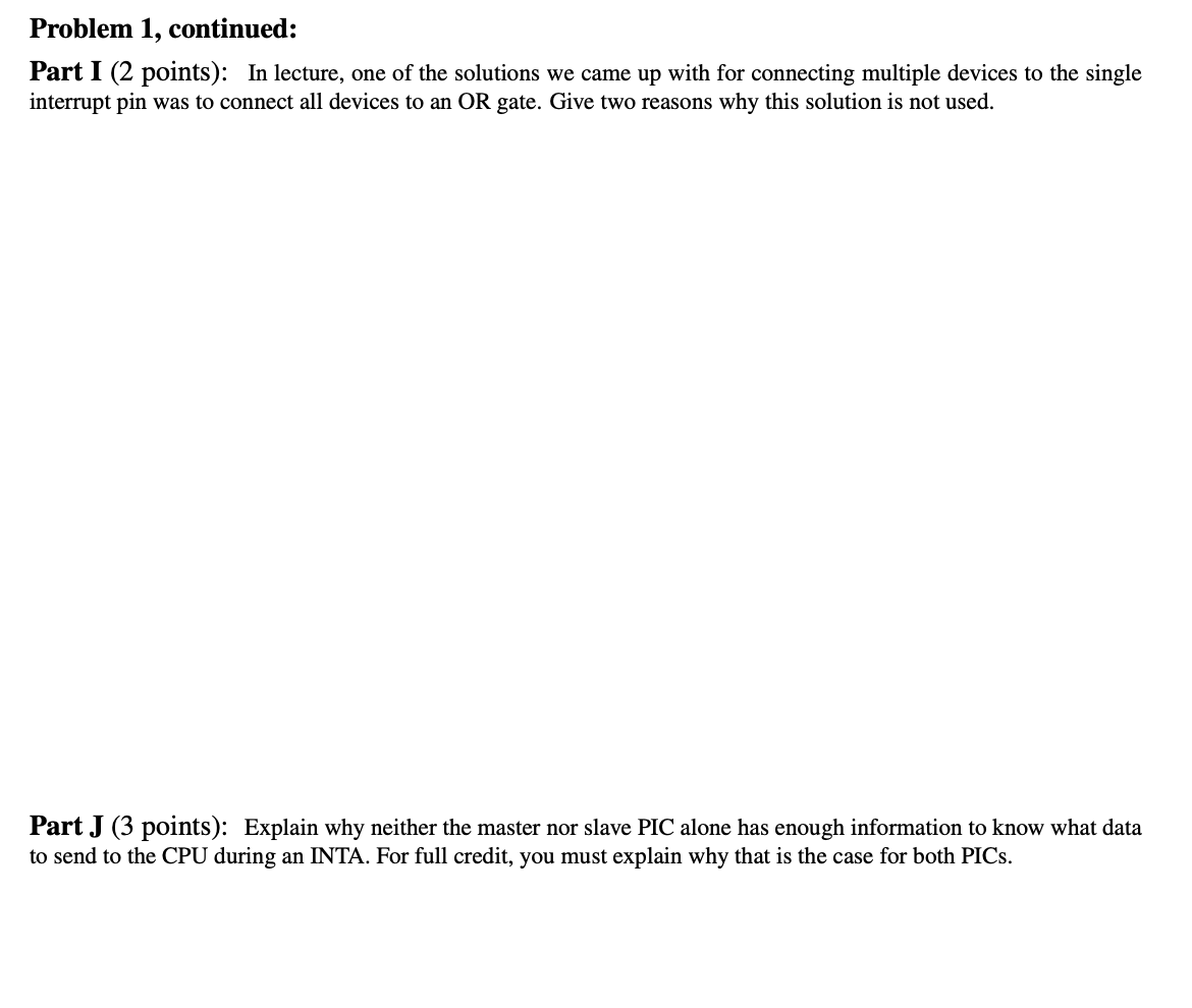 Solved Problem 1 (25 points): Short Answers Part A (3 | Chegg.com Solved Problem 1 (25 points): Short Answers Part A (3 | Chegg.com