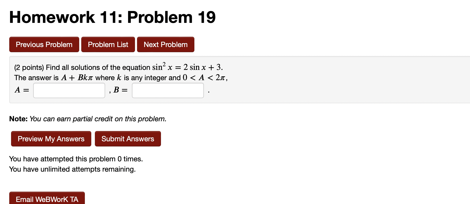 Solved Homework 11 Problem 19 Previous Problem Problem List 