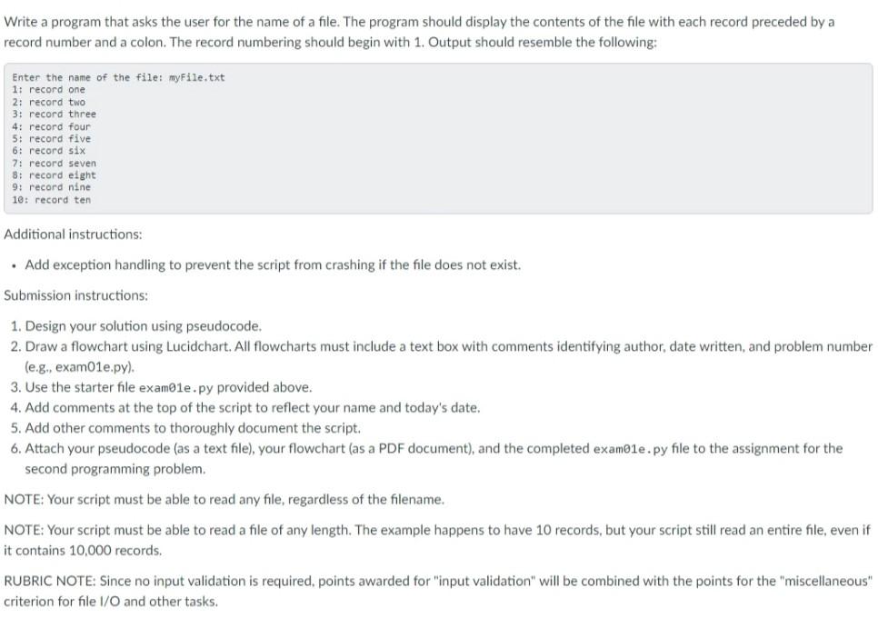 Solved Write a program that asks the user for the name of a | Chegg.com