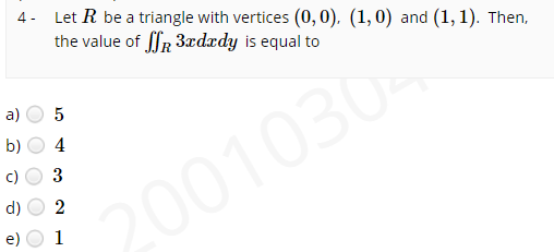 Solved 4 - Let R be a triangle with vertices (0,0),(1,0) and | Chegg.com