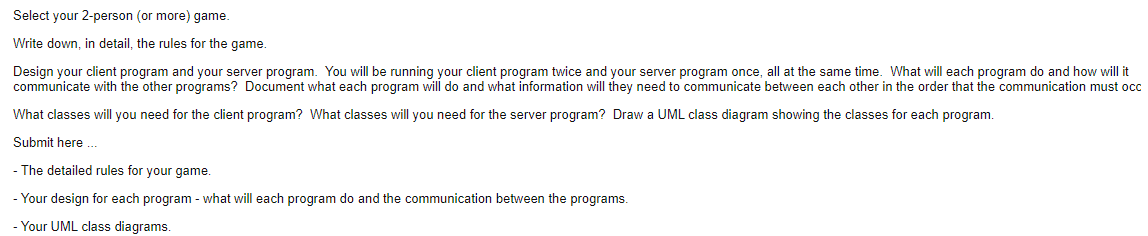 Solved Select your 2-person (or more) game. Write down, in | Chegg.com