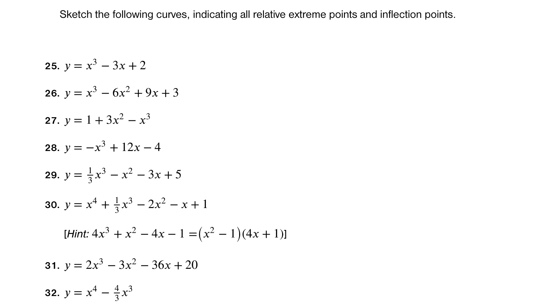 Solved Find all relative extreme points and inflection | Chegg.com