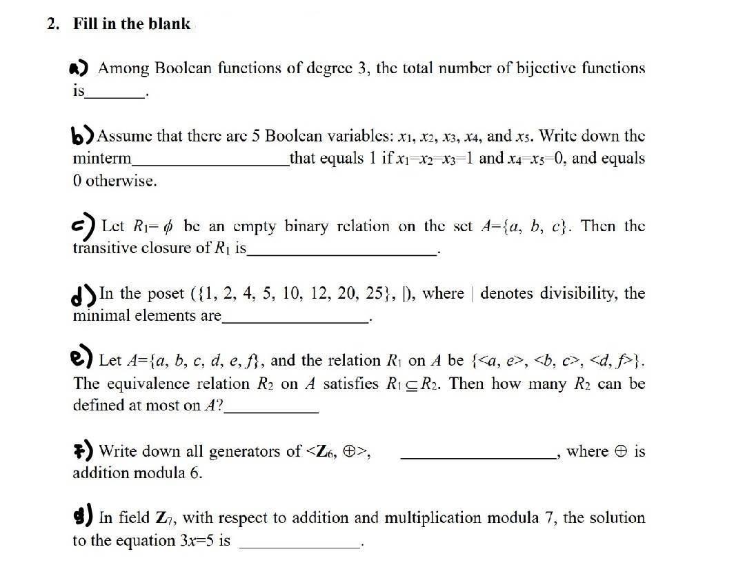 [solved] A Among Boolean Functions Of Degree 3 The Tot