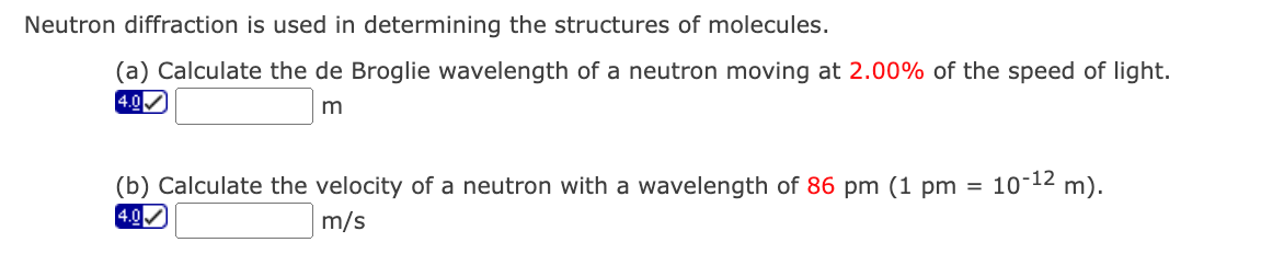Solved Neutron diffraction is used in determining the | Chegg.com