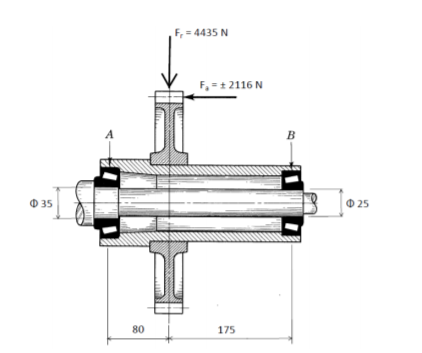 If two identical anti-friction bearings are used at | Chegg.com