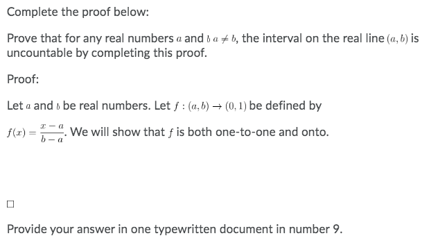 Solved Complete the proof below: Prove that for any real | Chegg.com
