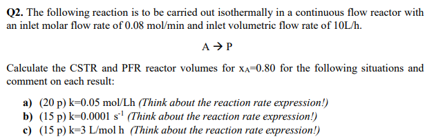 Solved The following reaction is to be carried out | Chegg.com