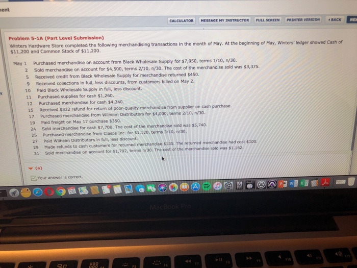 Solved ent CALCULATOR MESSAGt MY INSTRUCTOR FULL SCREEN | Chegg.com