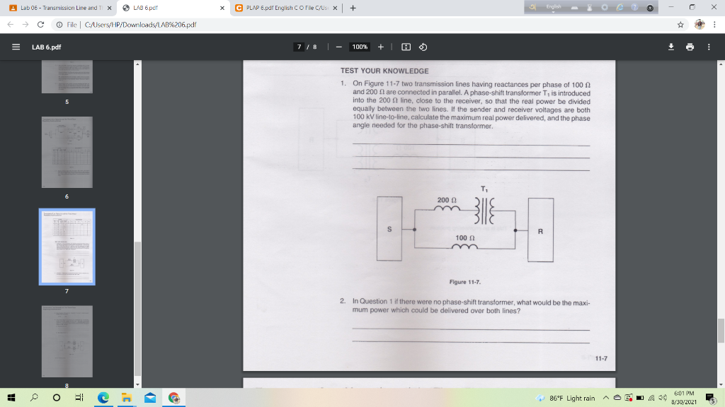 Solved Lab 06 - Transmission Line and TX LAB 6.pdf X C PLAP | Chegg.com