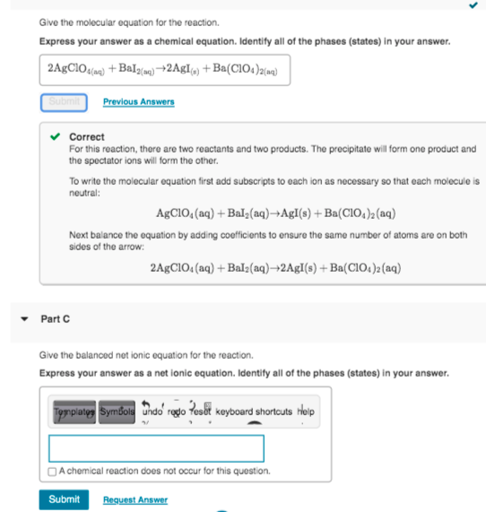 Solved Give the molecular equation for the reaction. Express | Chegg.com