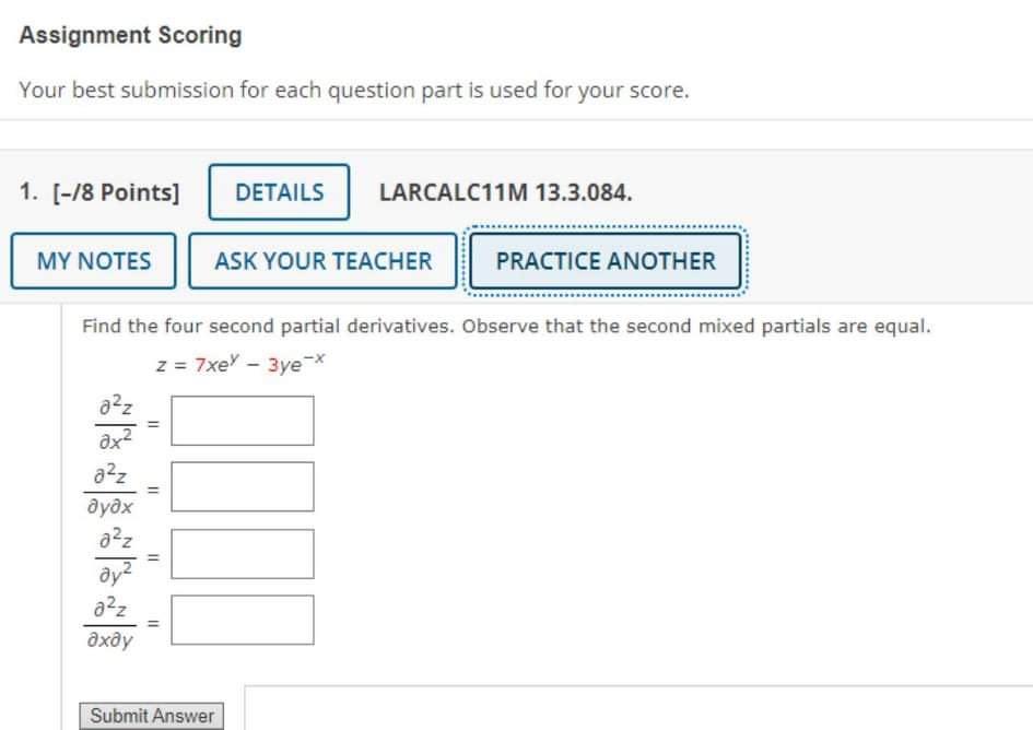 Solved Assignment Scoring Your best submission for each | Chegg.com