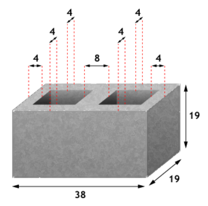 Solved What is the volume of the concrete block shown? All | Chegg.com