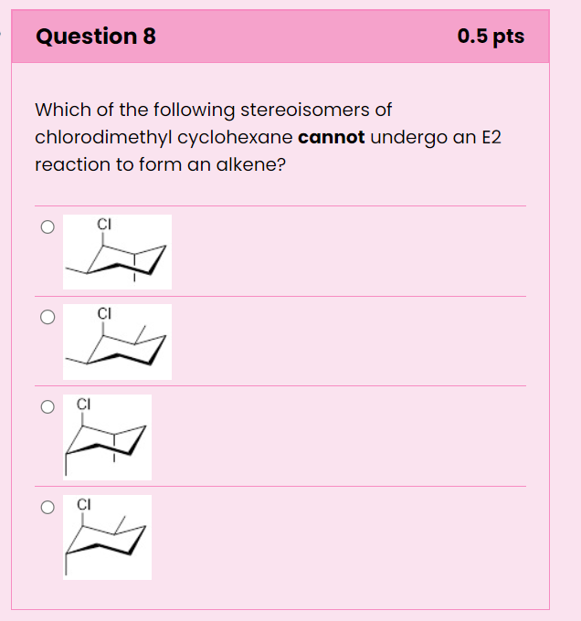 Solved Question 8Which of the following stereoisomers of | Chegg.com