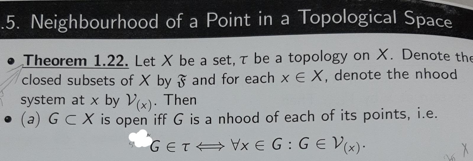 Solved 5. Neighbourhood of a Point in a Topological Space - | Chegg.com