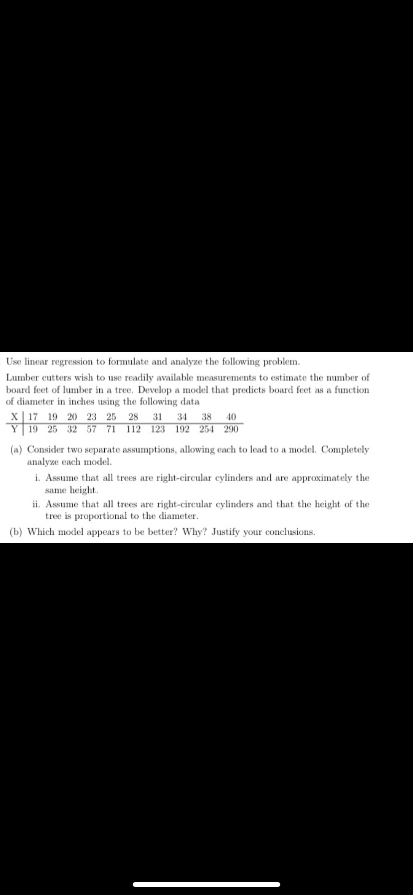 Solved Use linear regression to formulate and analyze the | Chegg.com
