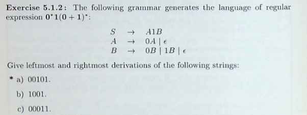 Solved Q2 [10 pts] For the gramuar in Ex. 5.1.2 on P. 182 | Chegg.com