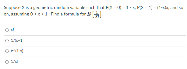 Solved Suppose X is a geometric random variable such that | Chegg.com