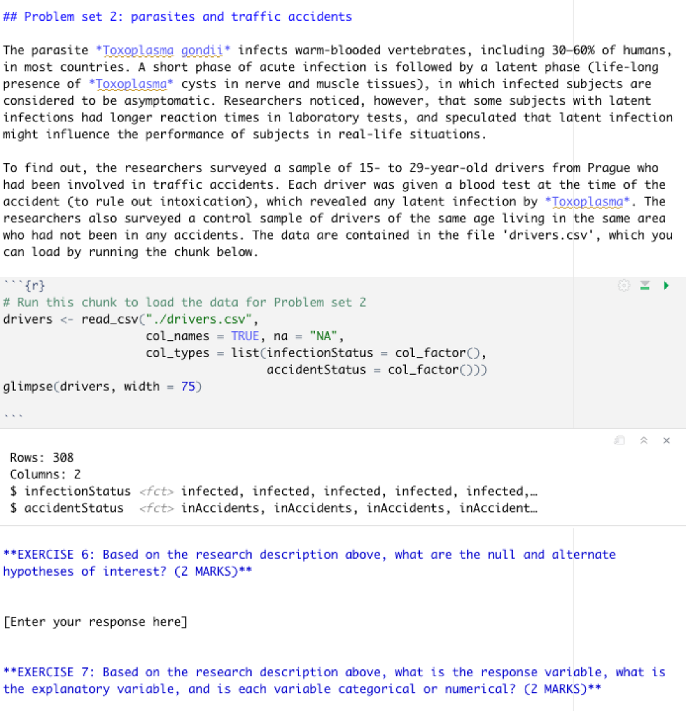 The parasite *Toxoplasma gondij* infects warm-blooded | Chegg.com