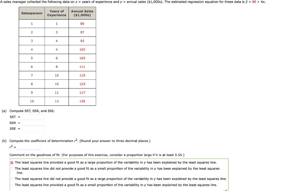 Solved And C) What is the value of the sample correlation | Chegg.com