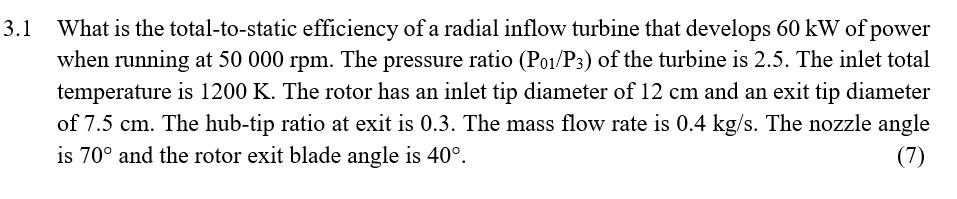 Solved 3.1 What is the total-to-static efficiency of a | Chegg.com