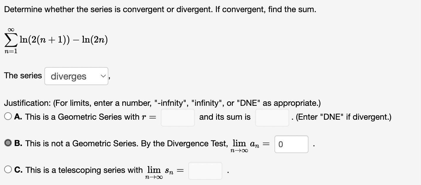 Solved Determine whether the series is convergent or | Chegg.com