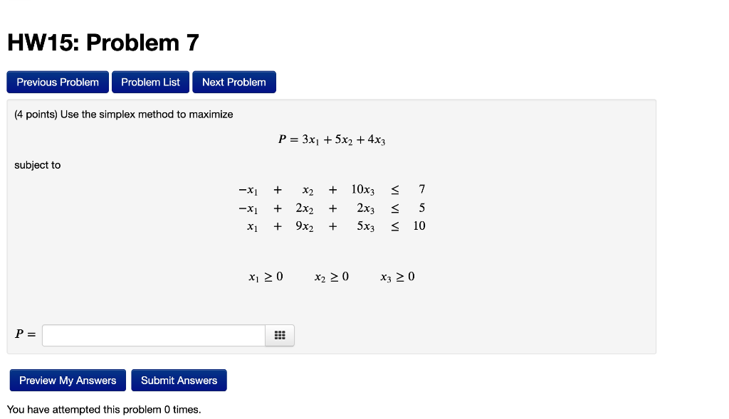 Solved HW15: Problem 7 Previous Problem Problem List Next | Chegg.com
