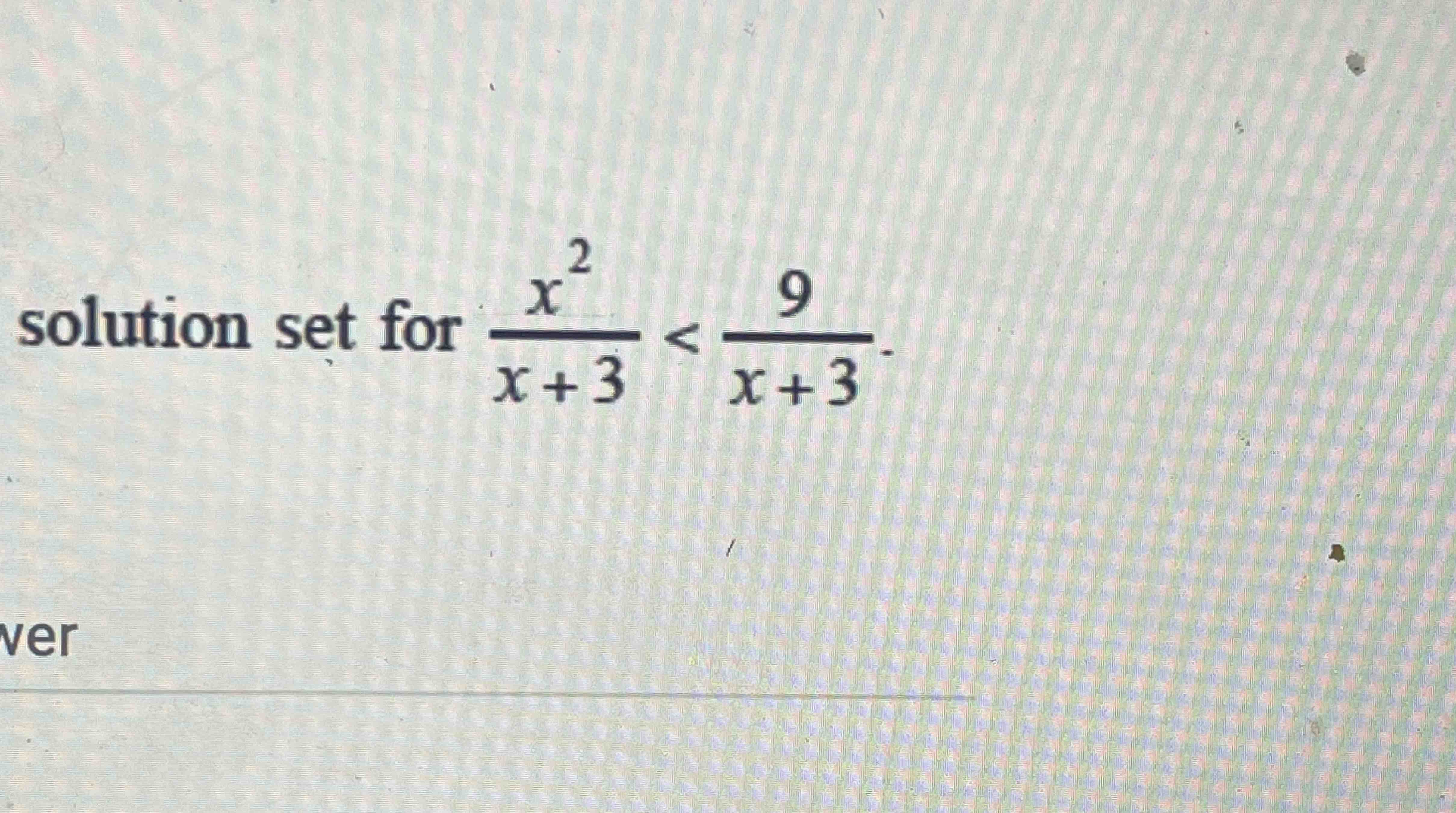 Solved solution set for x2x+3