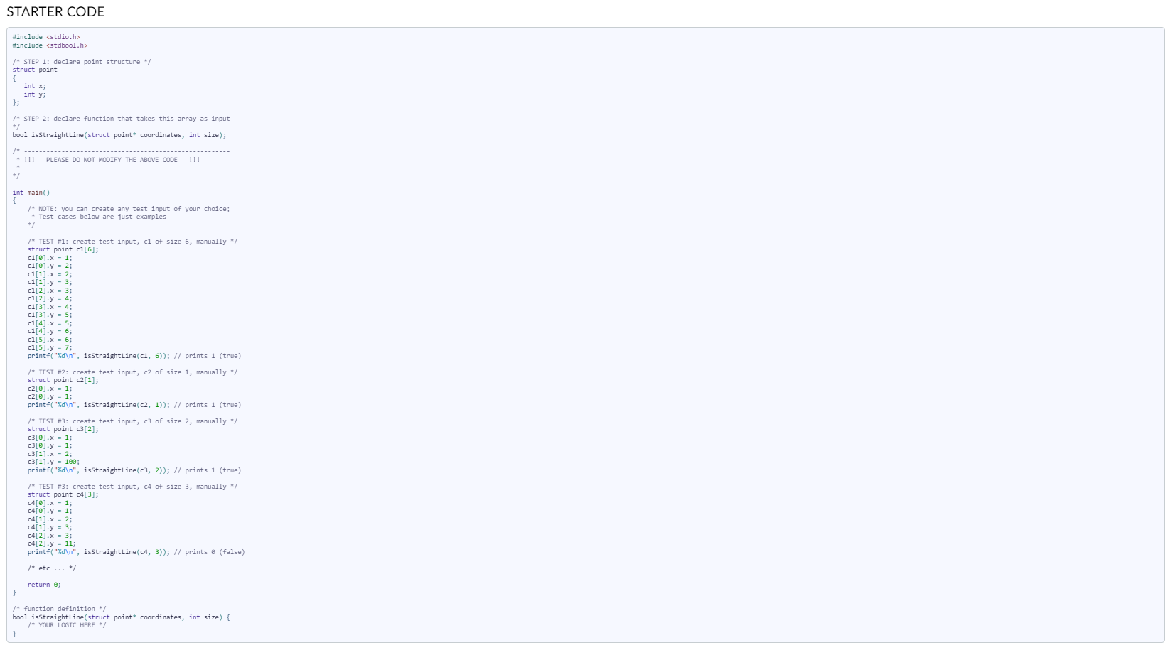 Solved C Programming: COPY/PASTE THE CODE FROM THE SECTION | Chegg.com