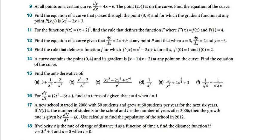 Solved 9 At all points on a certain curve, dxdy=4x−6. The | Chegg.com